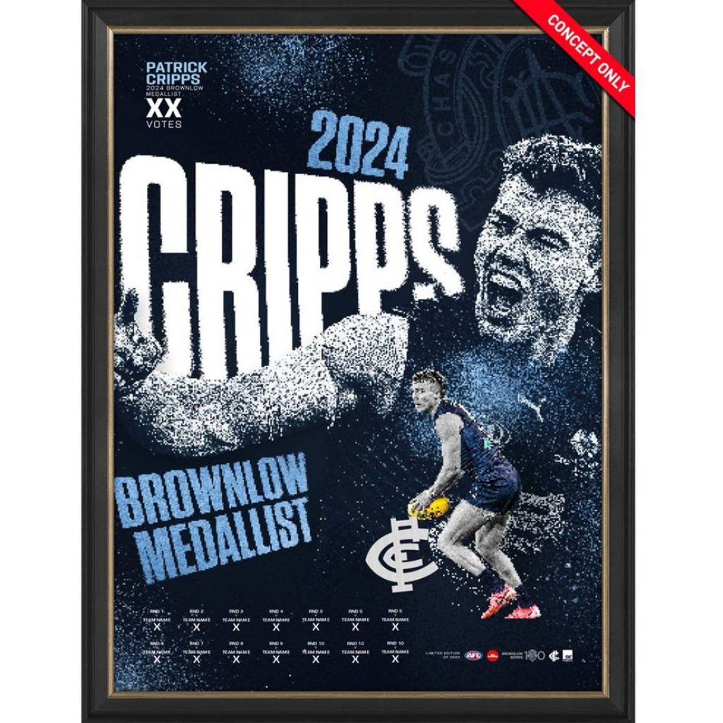 Patrick Cripps 2024 Brownlow Medal Sportsprint – exclusivesignings
