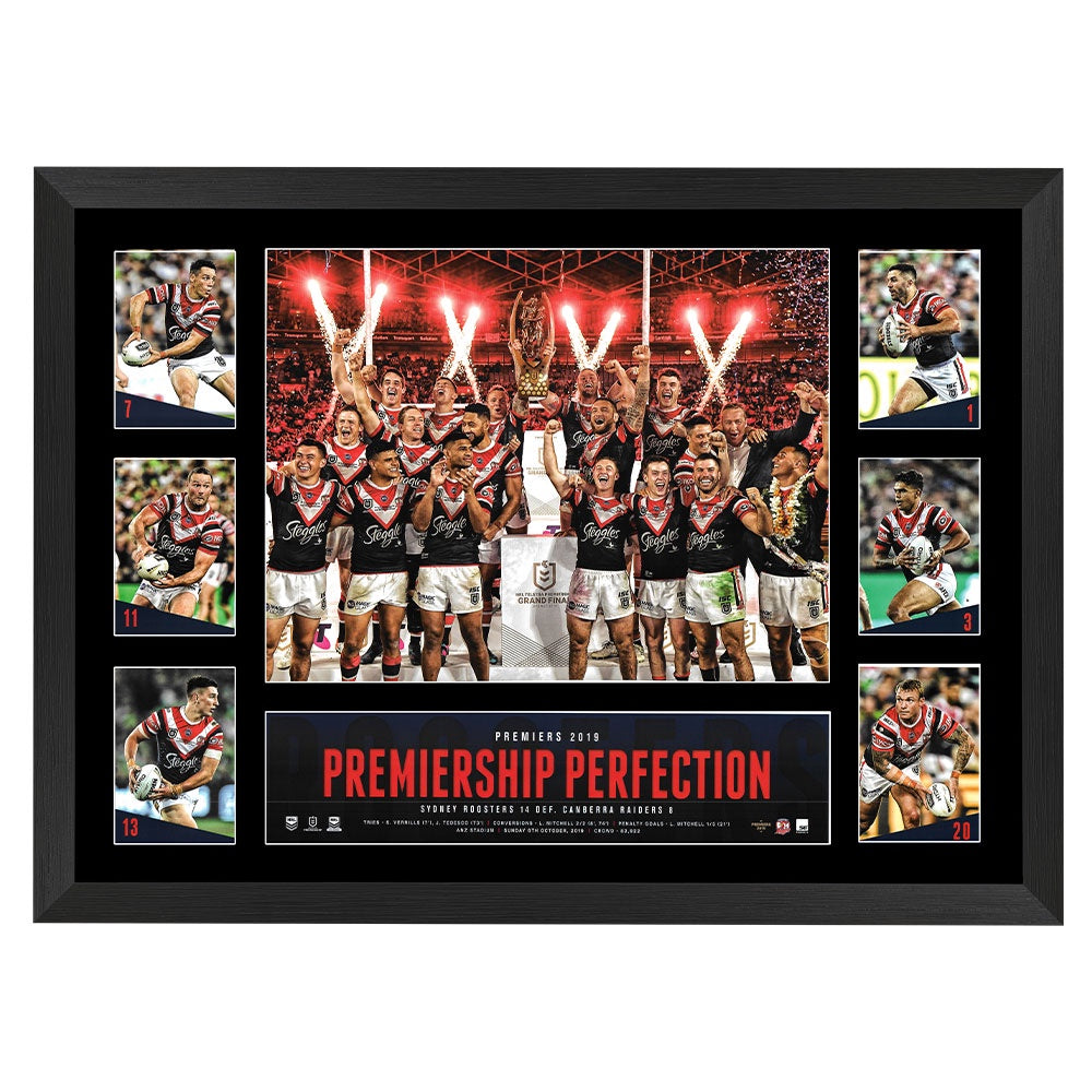 Sydney Roosters 2019 Premiership Perfection Tribute Print Framed ...