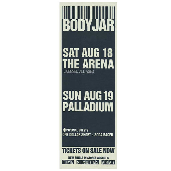 Bodyjar - Five Minutes Away Vintage Daybill Poster Unframed ...