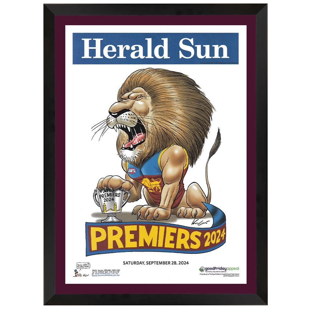 2024 Herald Sun Premiers Print Framed – exclusivesignings