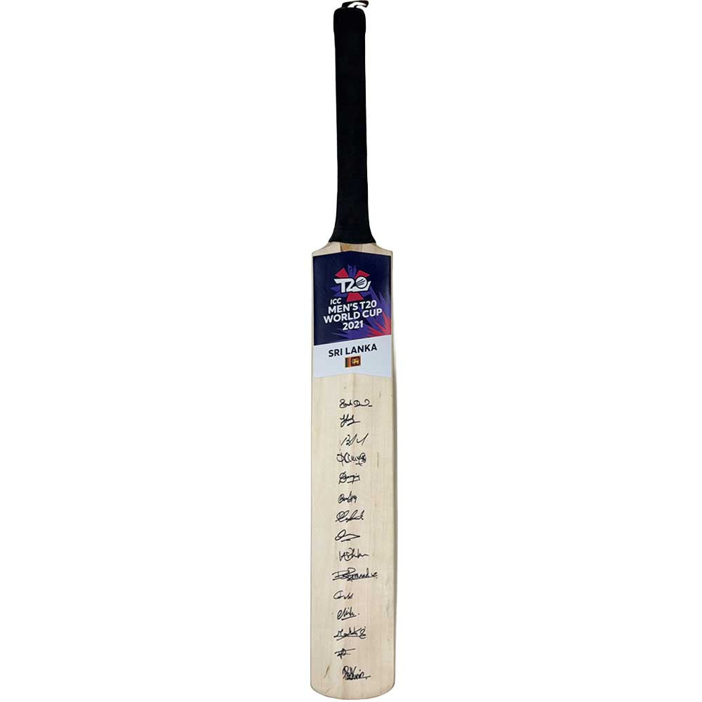 Cricket – 2021 ICC T20 Cricket World Cup Sri Lanka Team Signed Bat ...