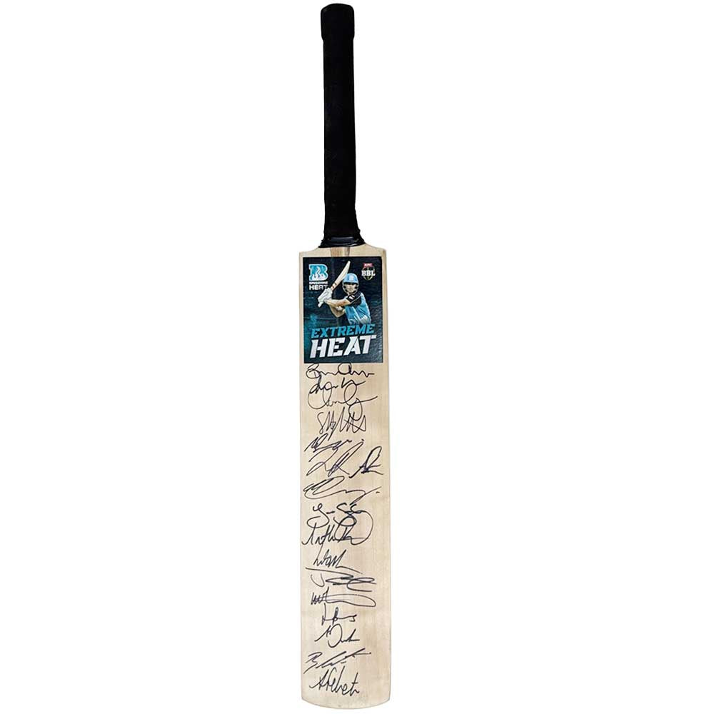Cricket – Brisbane Heat BBL 16/17 Signed Cricket Bat – exclusivesignings