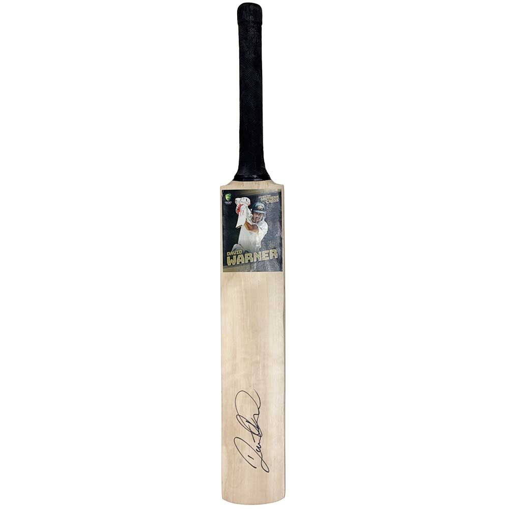 Cricket – David Warner Signed Cricket Bat – exclusivesignings