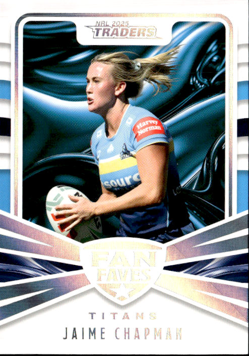 Jaime Chapman Titans Fan Faves 2025 NRL Traders Trading Card FF 18/51 ...