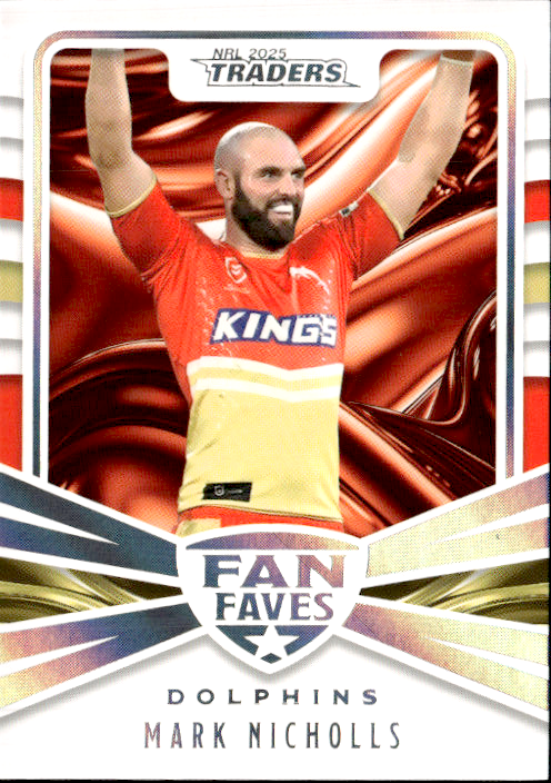 Mark Nicholls Dolphins Fan Faves 2025 NRL Traders Trading Card FF 14/5 ...