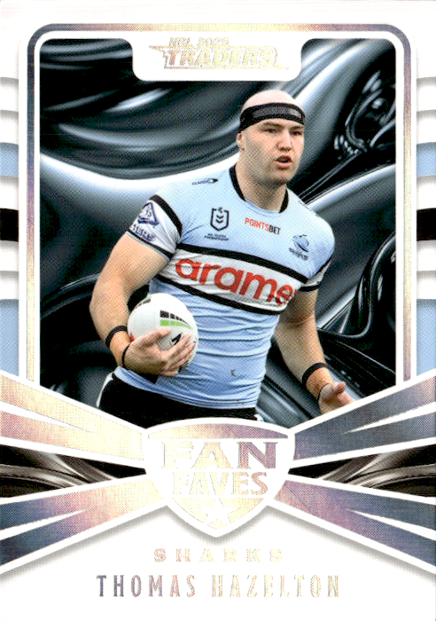 Thomas Hazelton Sharks Fan Faves 2025 NRL Traders Trading Card FF 10/5 ...