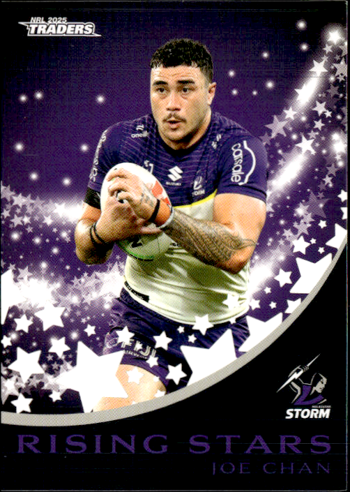 Joe Chan Storm Rising Stars 2025 NRL Traders Trading Card RS 22/51 ...