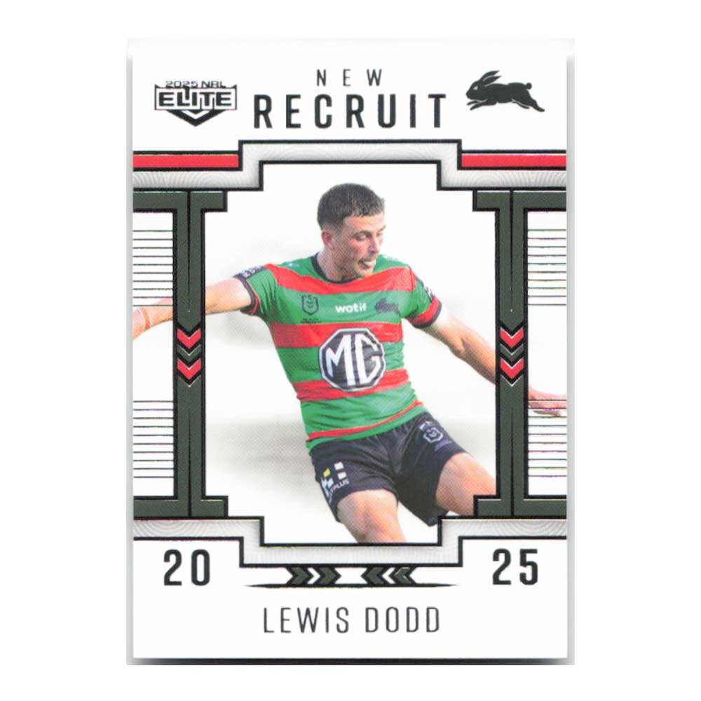 Lewis Dodd New Recruit Rabbitohs NR27/37 2025 NRL Elite Trading Card ...