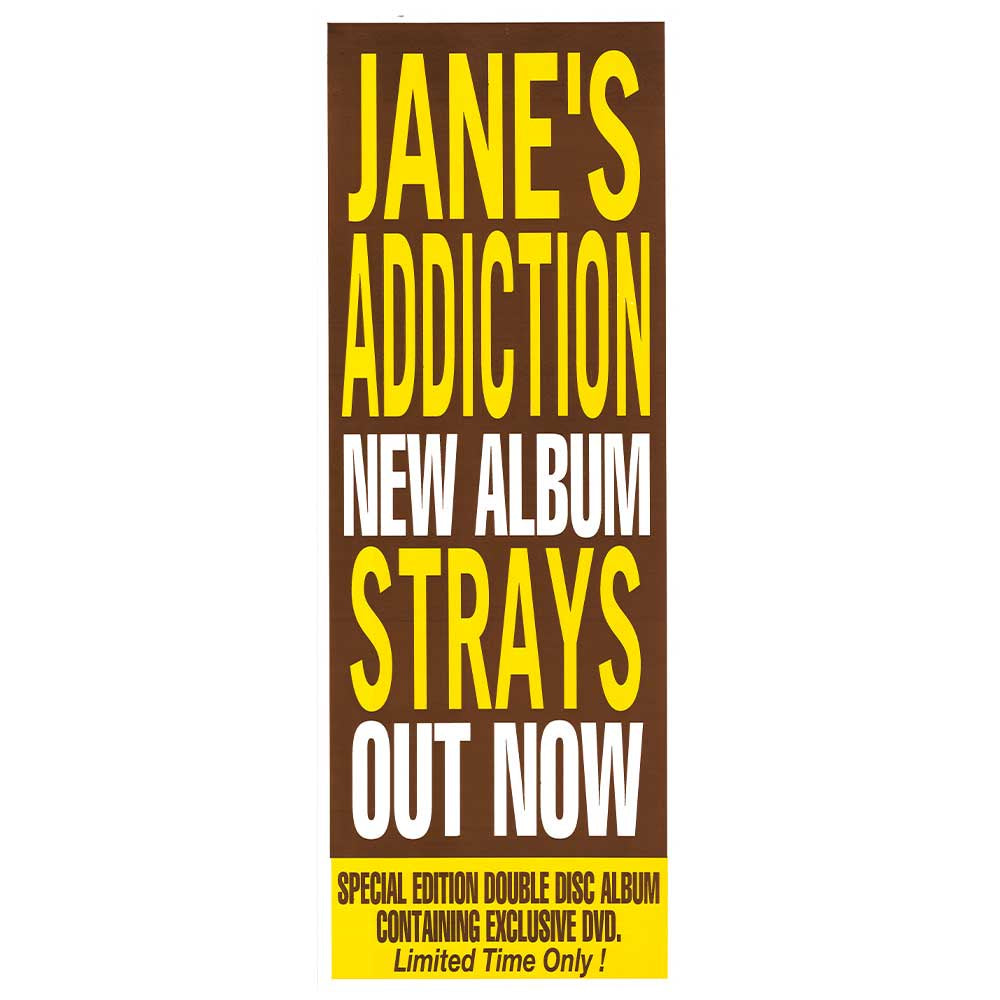 Jane’s Addiction - Strays Album Promotional Vintage Daybill Poster Unf ...