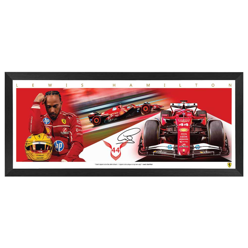 Formula 1 Lewis Hamilton Ferrari Mini Wings Print Framed ...