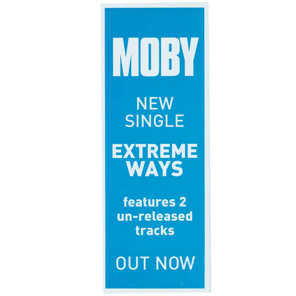Moby - Extreme Ways Vintage Daybill Poster Unframed – exclusivesignings