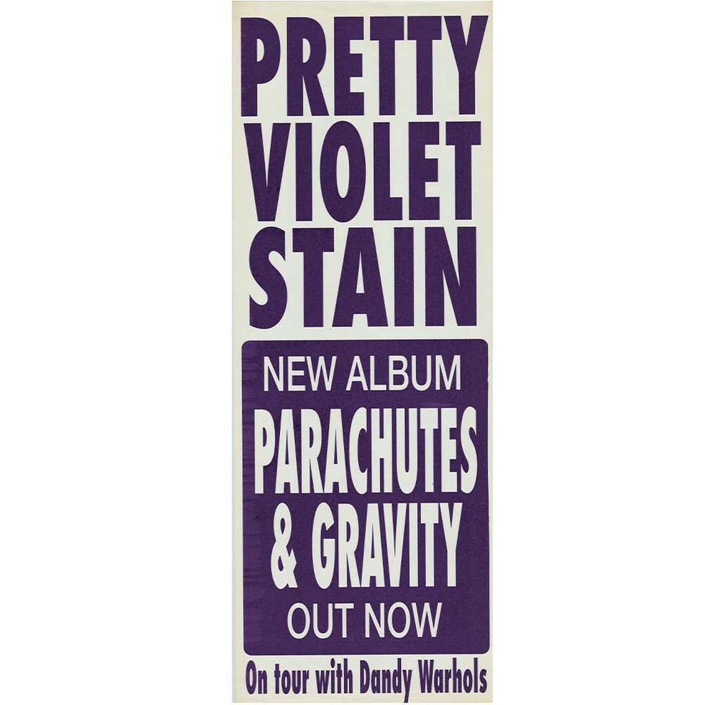 Pretty Violet Stain - Parachutes & Gravity Vintage Daybill Poster Unfr ...
