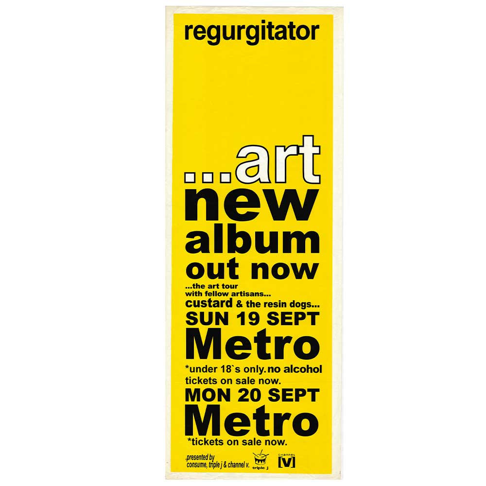 Regurgitator - Art Promotional Vintage Daybill Poster Unframed ...