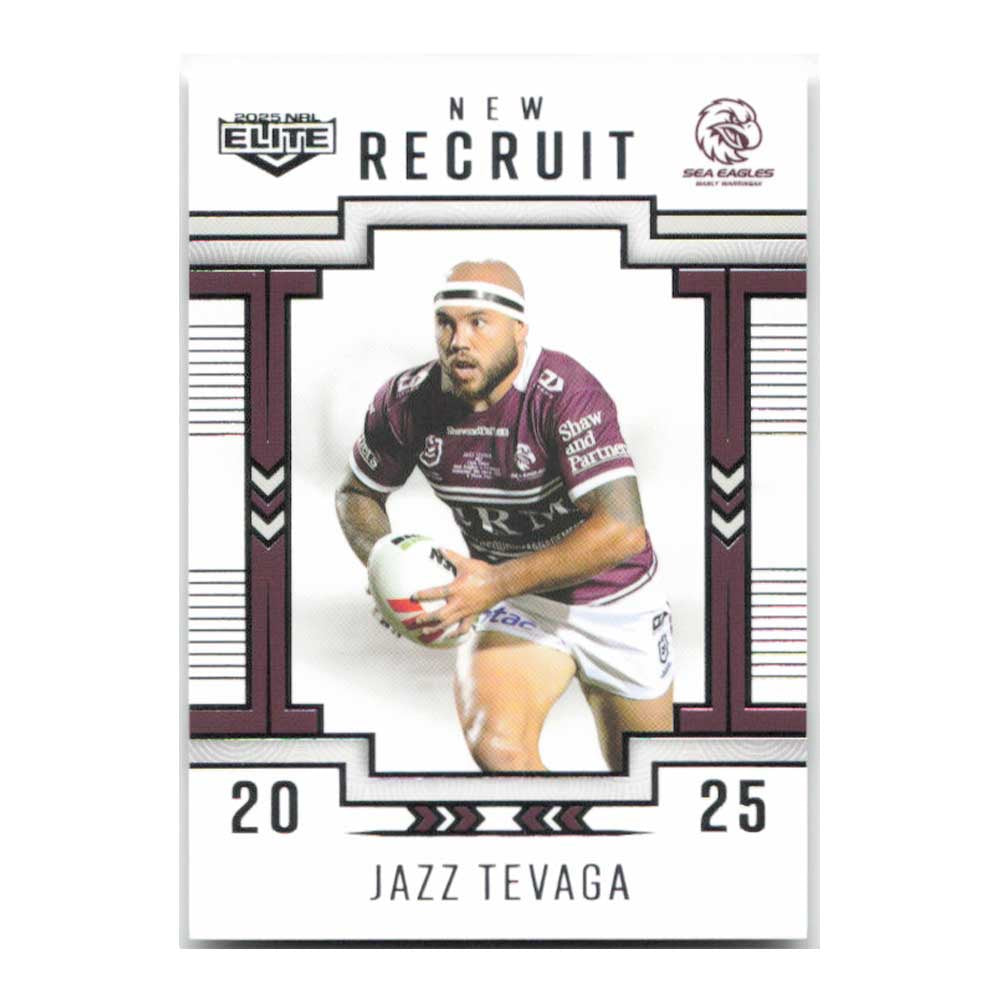 Jazz Tevaga New Recruit Sea Eagles NR14/38 2025 NRL Elite Trading Card ...