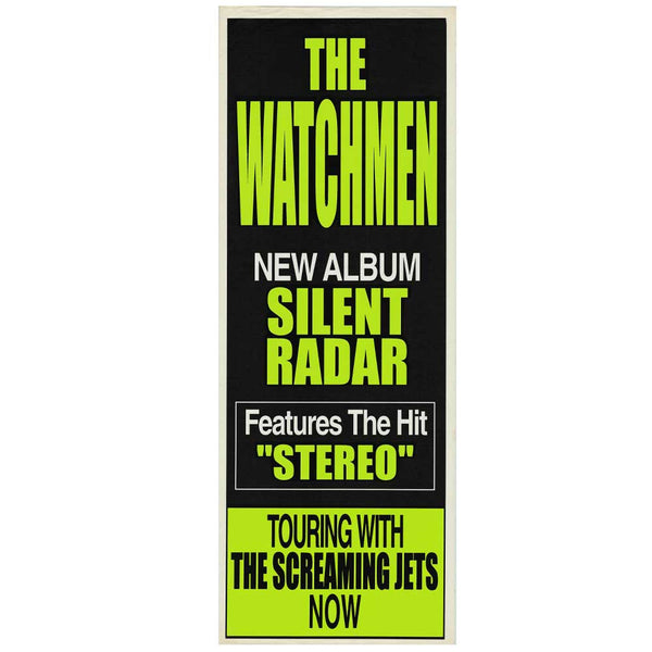 The Watchmen - Silent Radar Promotional Vintage Daybill Poster Unframe ...
