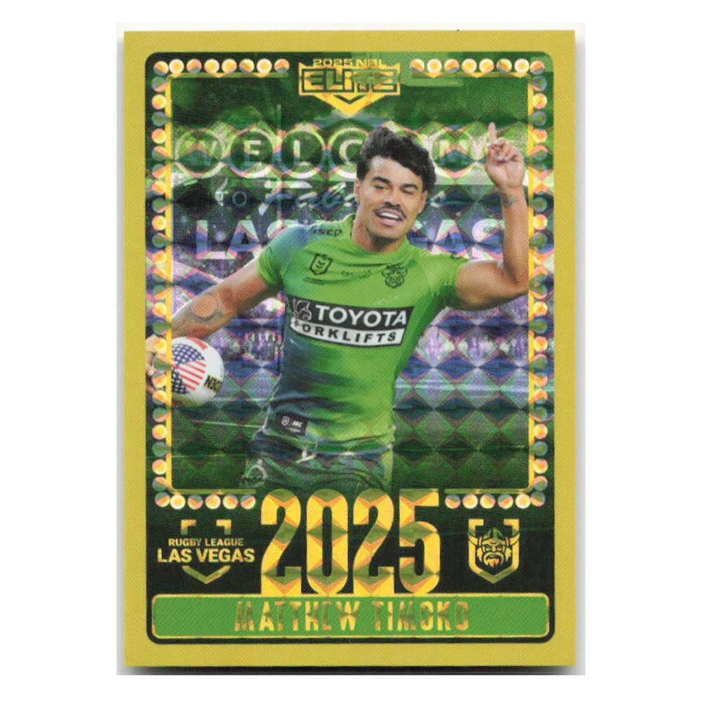 Matthew Timoko 2025 Las Vegas Raiders V05/30 2025 NRL Elite Trading Ca ...