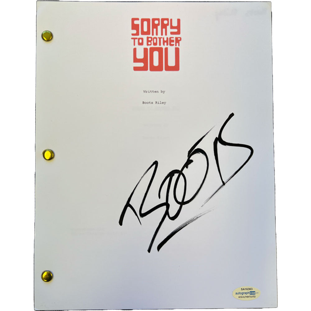 Sorry To Bother You Script Signed By Boots Riley – exclusivesignings