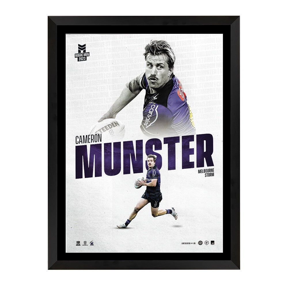 Melbourne Storm Cameron Munster Collectors Edition Print Framed ...