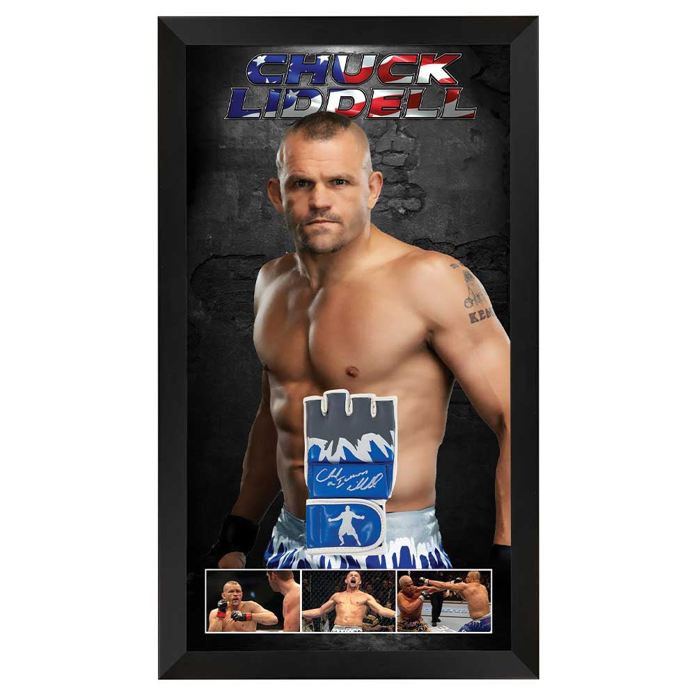Chuck Liddell Autographed UFC Glove Framed (COA) | UFC Memorabilia ...