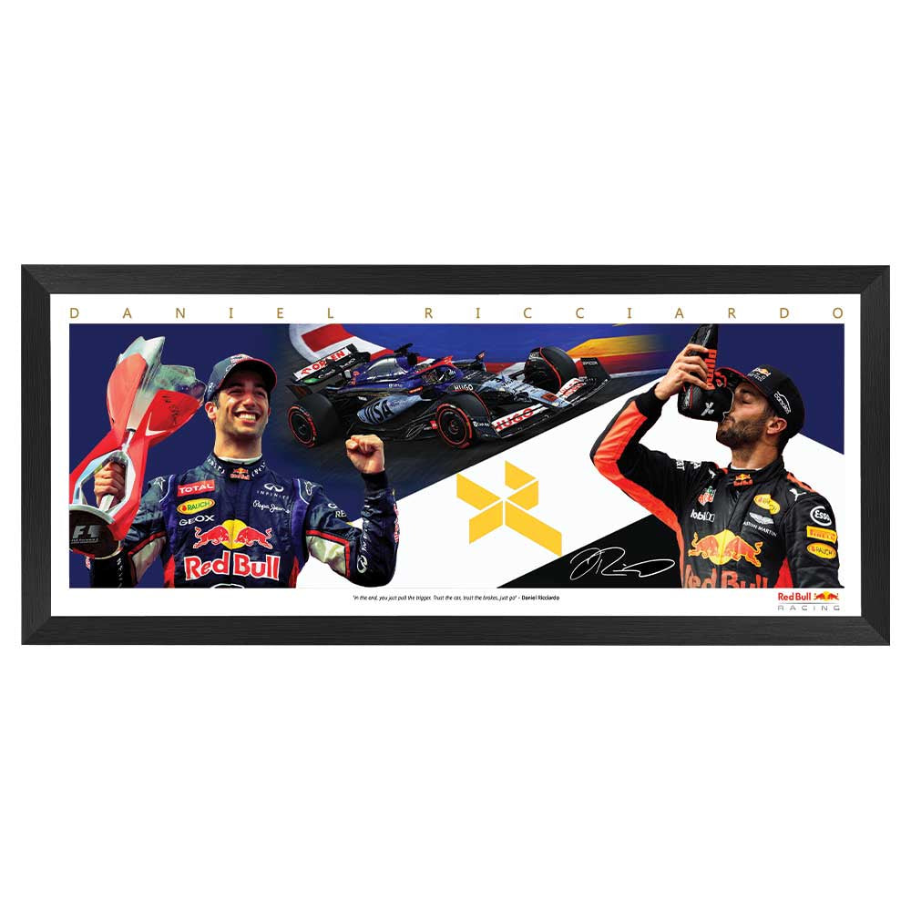 Formula 1 Daniel Ricciardo Red Bull Mini Wings Print Framed ...