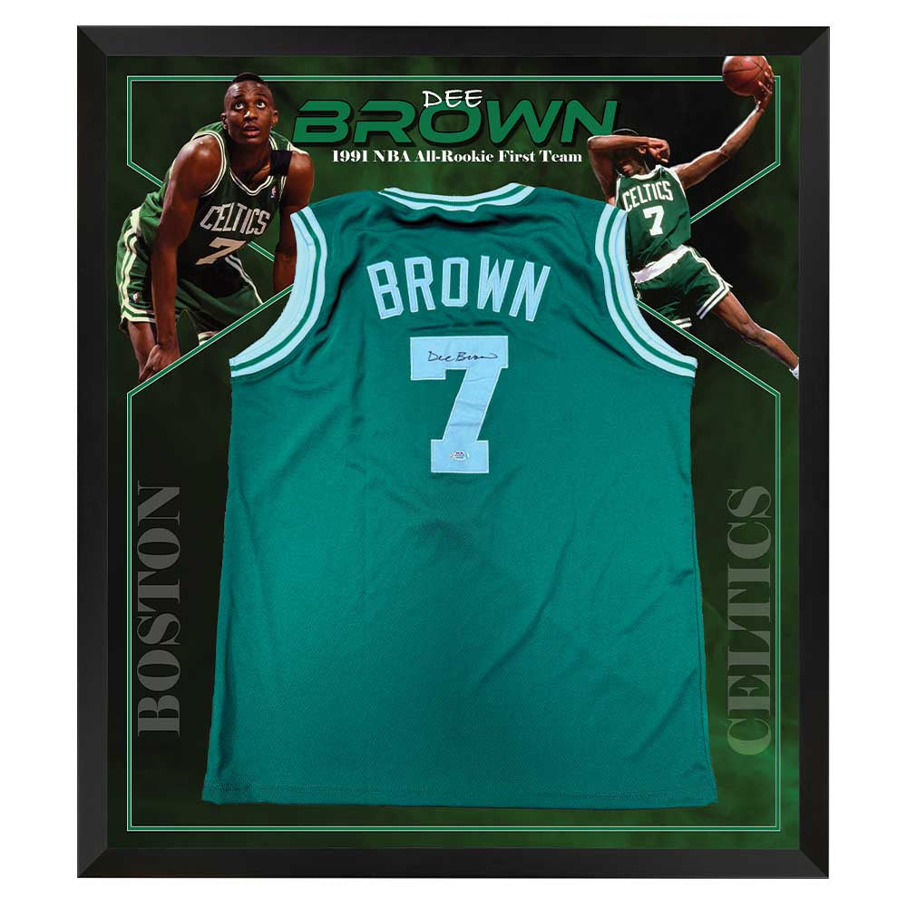 Basketball Dee Brown Signed Boston Celtic Jersey PSA Certified Framed ...