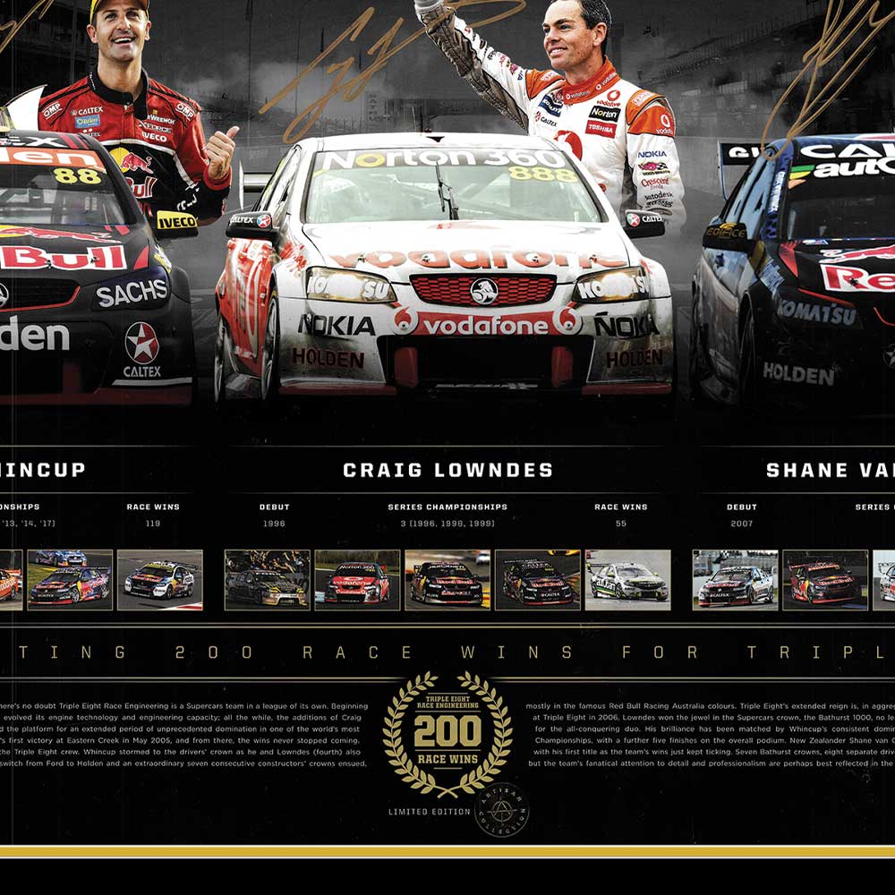 Red Bull Racing Double Centurion Triple Signed Print – exclusivesignings