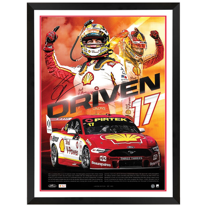 Scott McLaughlin Driven Signed Print Framed – exclusivesignings