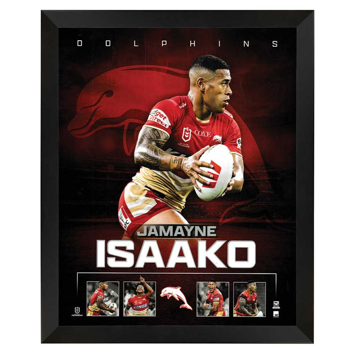 Dolphins Jamayne Isaako Print Framed – exclusivesignings