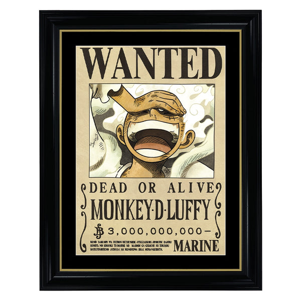 One Piece Monkey D. Luffy Wanted Poster - Collectible Framed ...