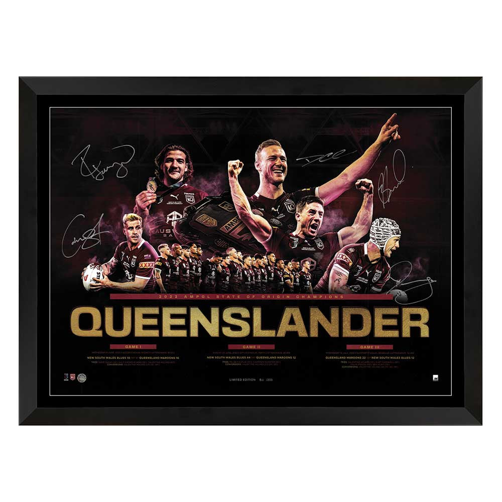 Queensland Maroons State Of Origin 2022 Champions Print "Queenslander ...