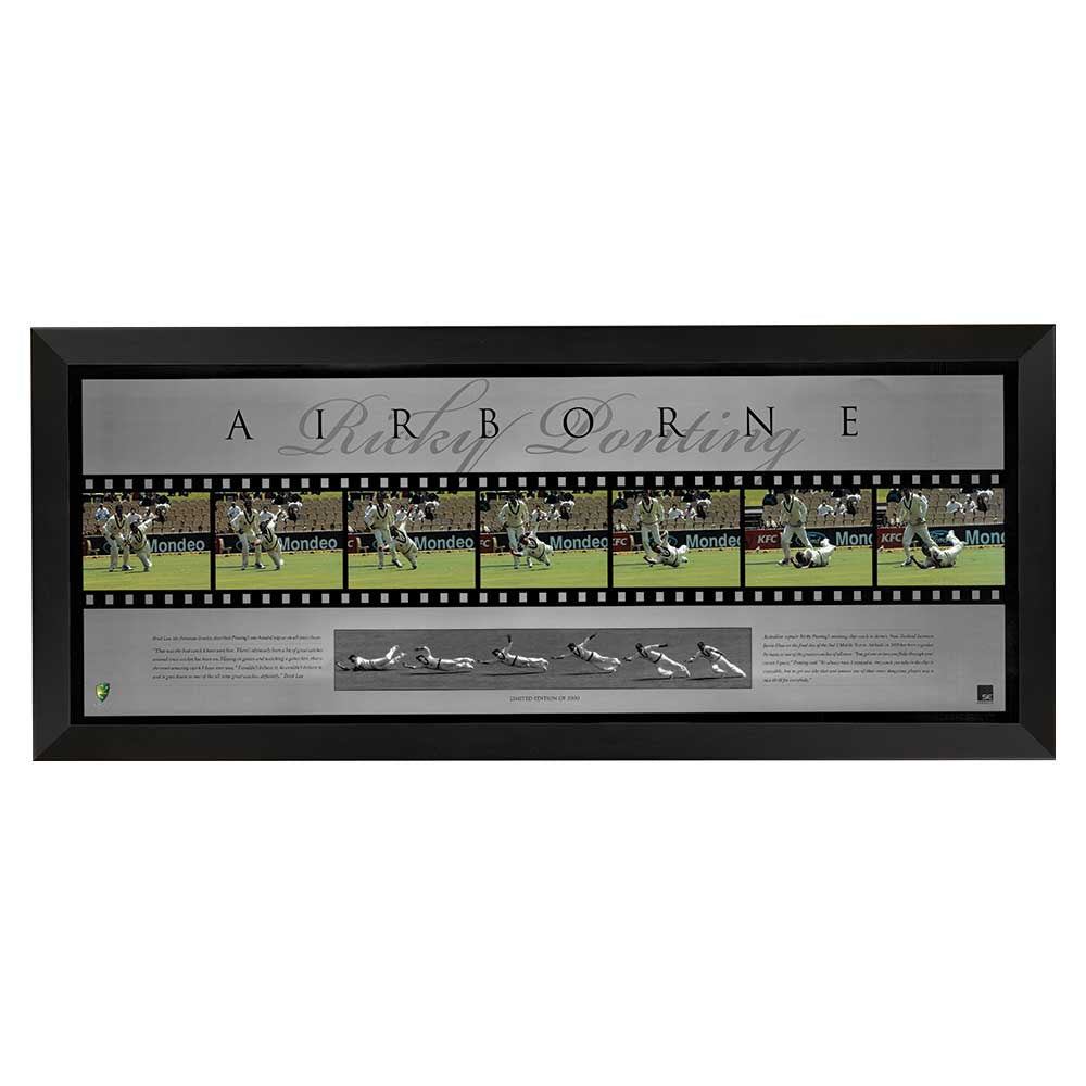 Ricky Ponting Airborne Sportsprint Framed – exclusivesignings