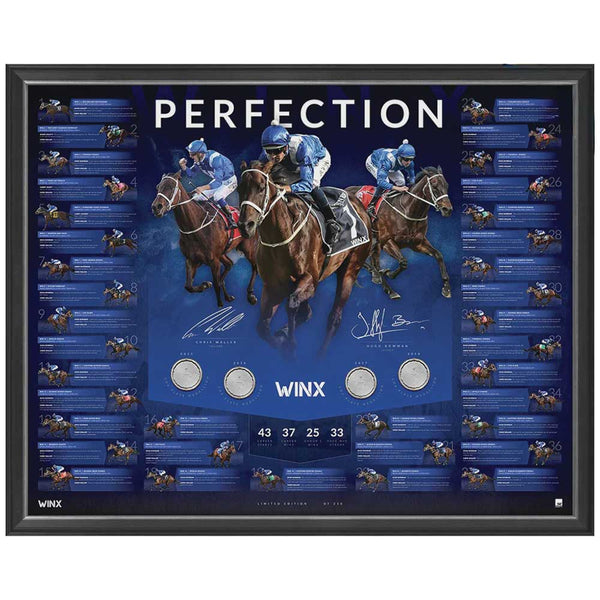 Winx Perfection Dual Signed Lithograph with 4 Replica Cox Plates ...