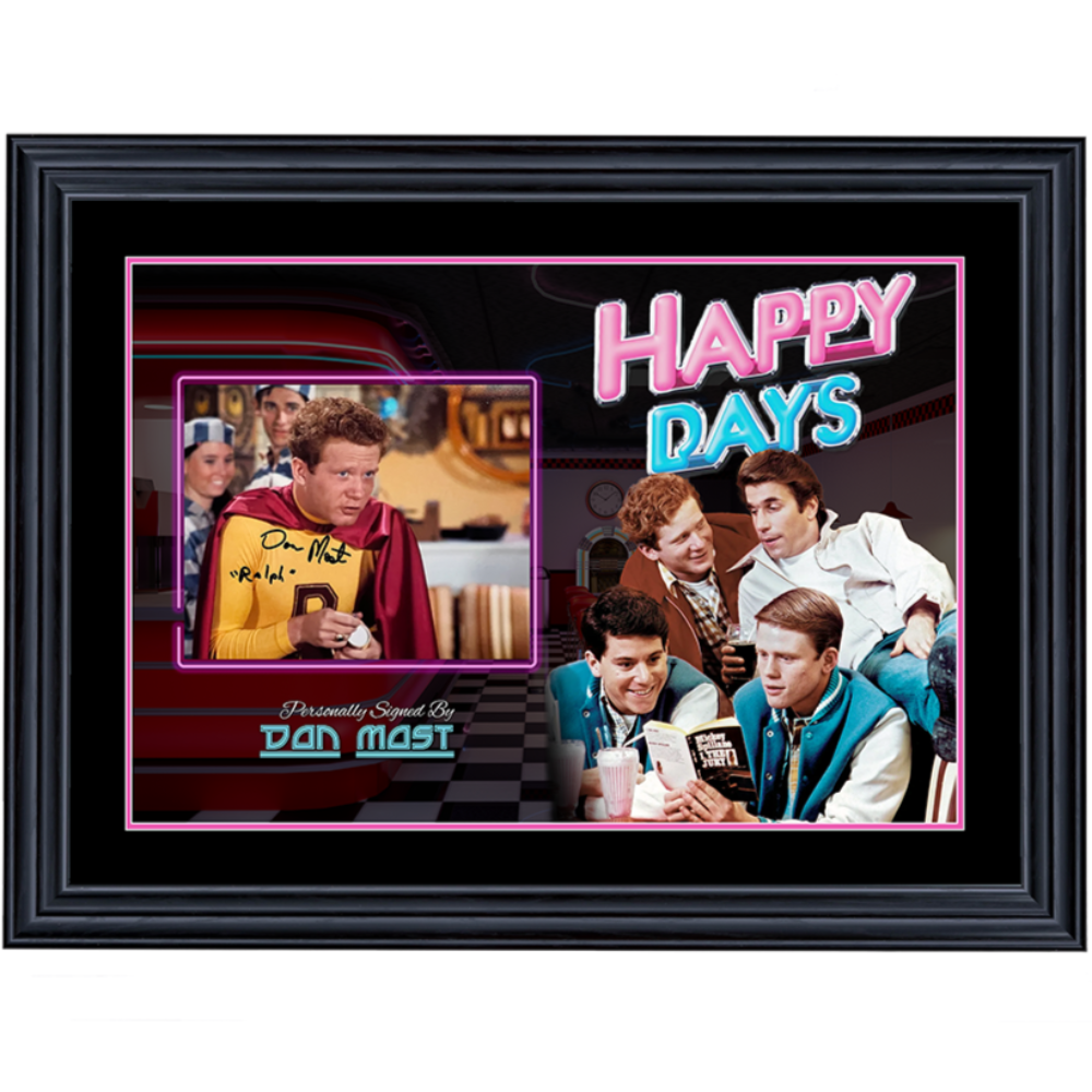 Happy Days Don Most Signed 8x10 Photo V1 Framed – exclusivesignings
