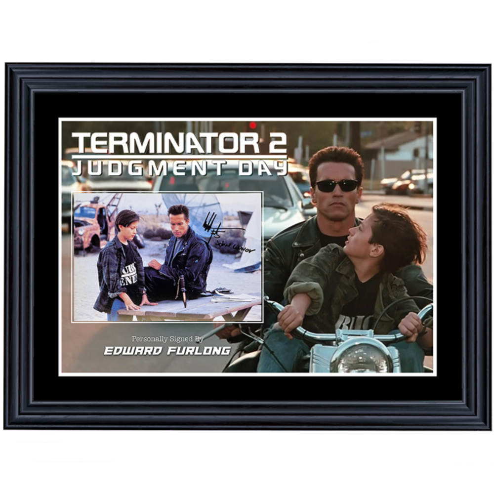 Terminator 2: Judgment Day Edward Furlong Signed 8x12 Photo 1 Framed ...