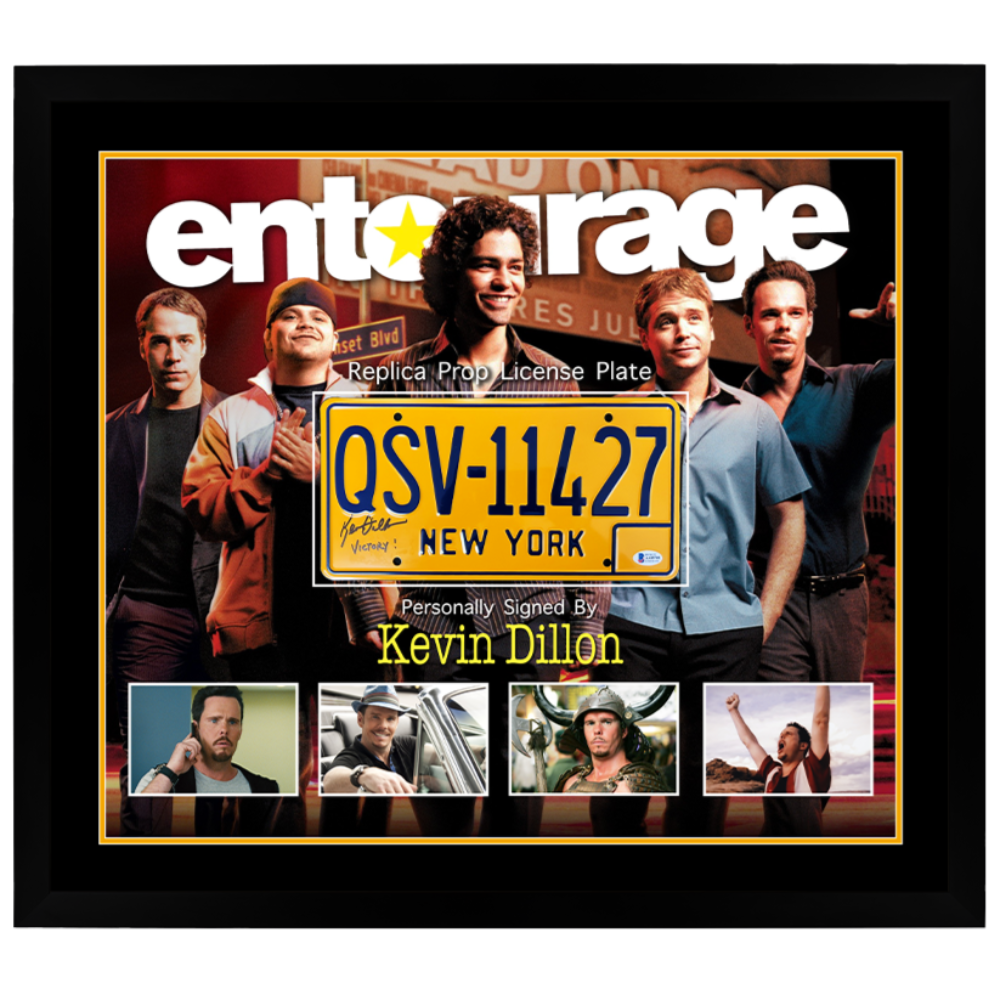 Entourage Kevin Dillon Signed License Plate Framed – exclusivesignings