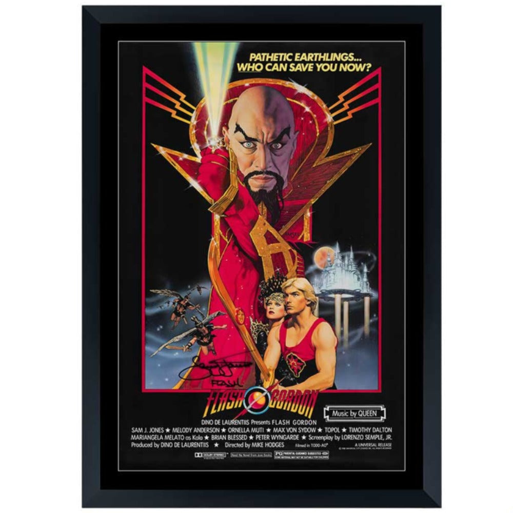 Sam J Jones The Flash Signed Movie Poster 1 Framed – exclusivesignings