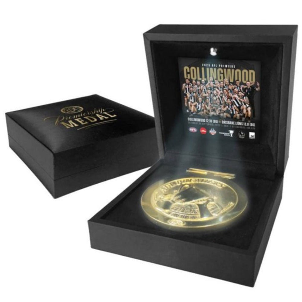 COLLINGWOOD MAGPIES 2023 PREMIERS MEDAL DISPLAY – exclusivesignings