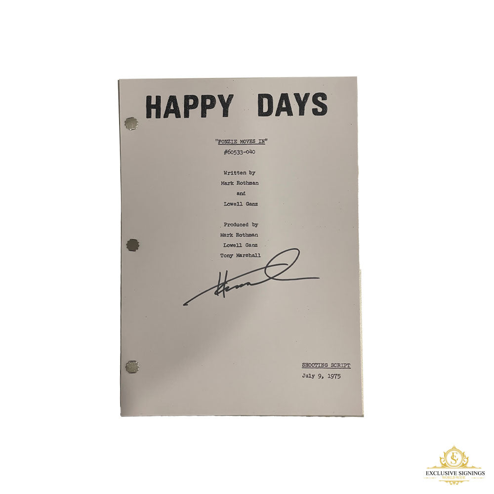 Henry Winkler Happy Days Fonzie Moves In Signed Script – exclusivesignings