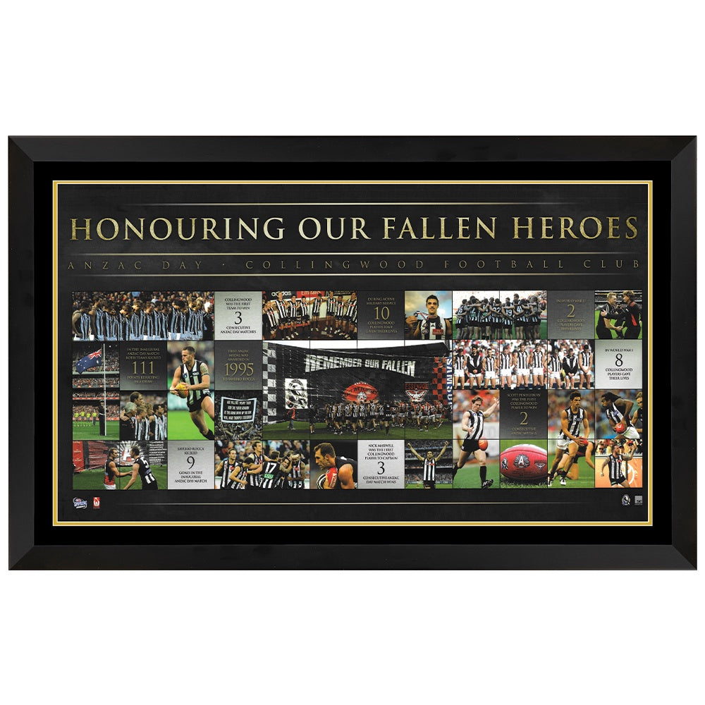 Collingwood Magpies Honouring Our Fallen Heroes Framed – exclusivesignings