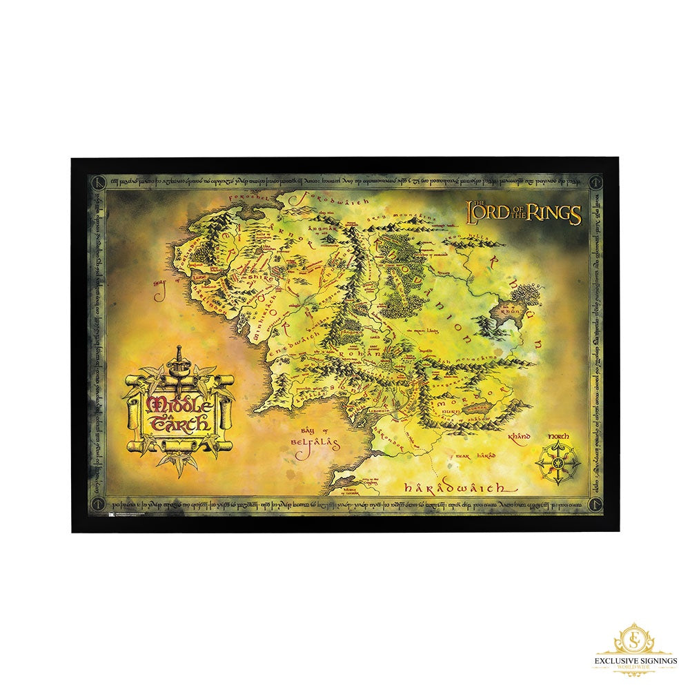 Lord of the Rings - Map Poster Framed – exclusivesignings