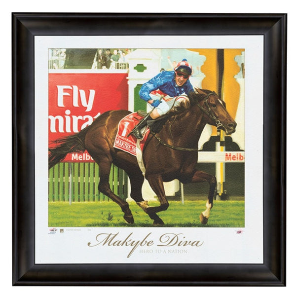 Makybe Diva Hero To A Nation Vintage Art Print Framed – exclusivesignings