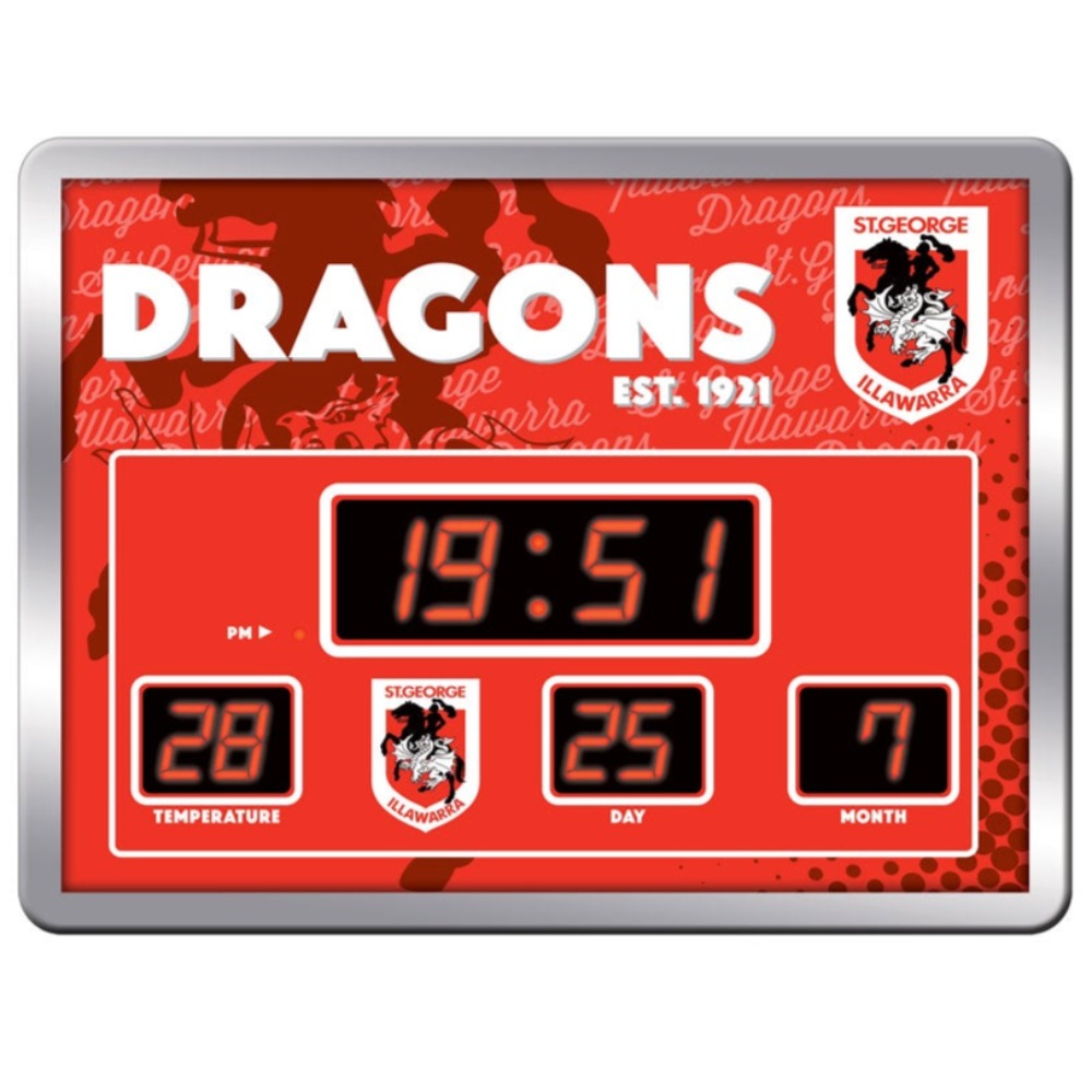 Dragons LED Scoreboard Clock – exclusivesignings