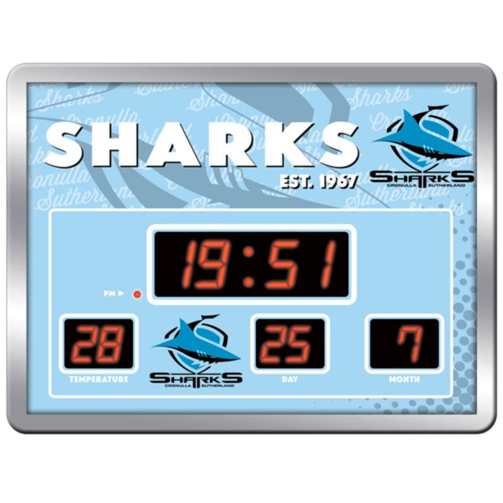 Sharks LED Scoreboard Clock – exclusivesignings