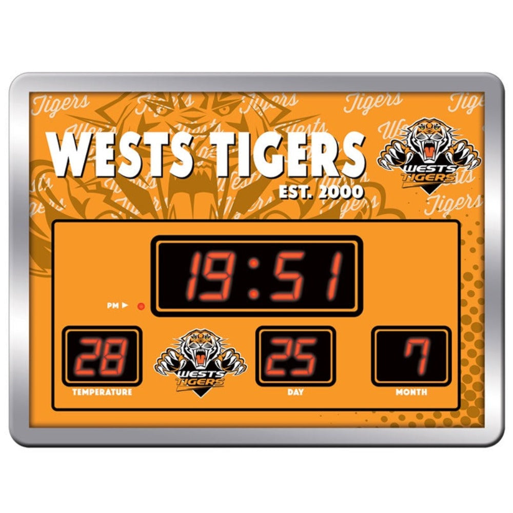 West Tigers LED Scoreboard Clock – exclusivesignings