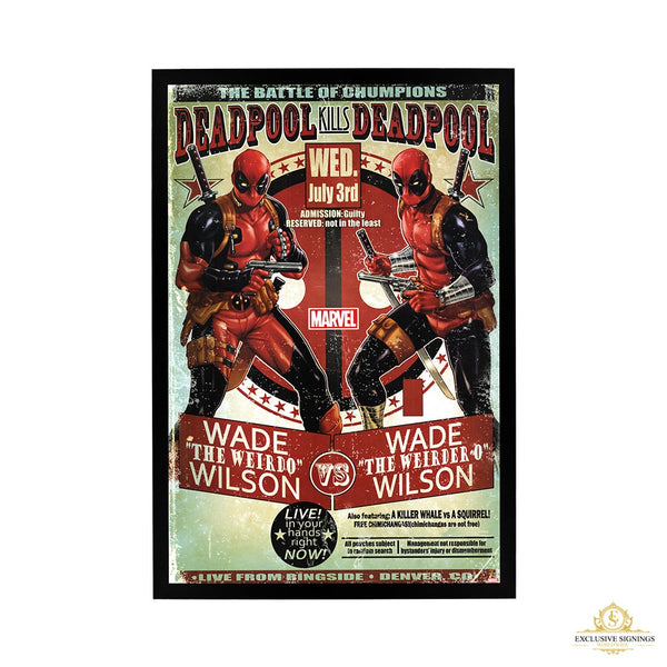 Marvel Comics - Deadpool Wade Vs Wade Poster Framed – exclusivesignings