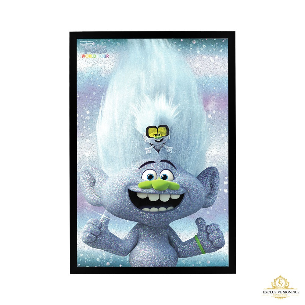 Trolls World Tour - Guy and Tiny Diamond Poster Framed – exclusivesignings