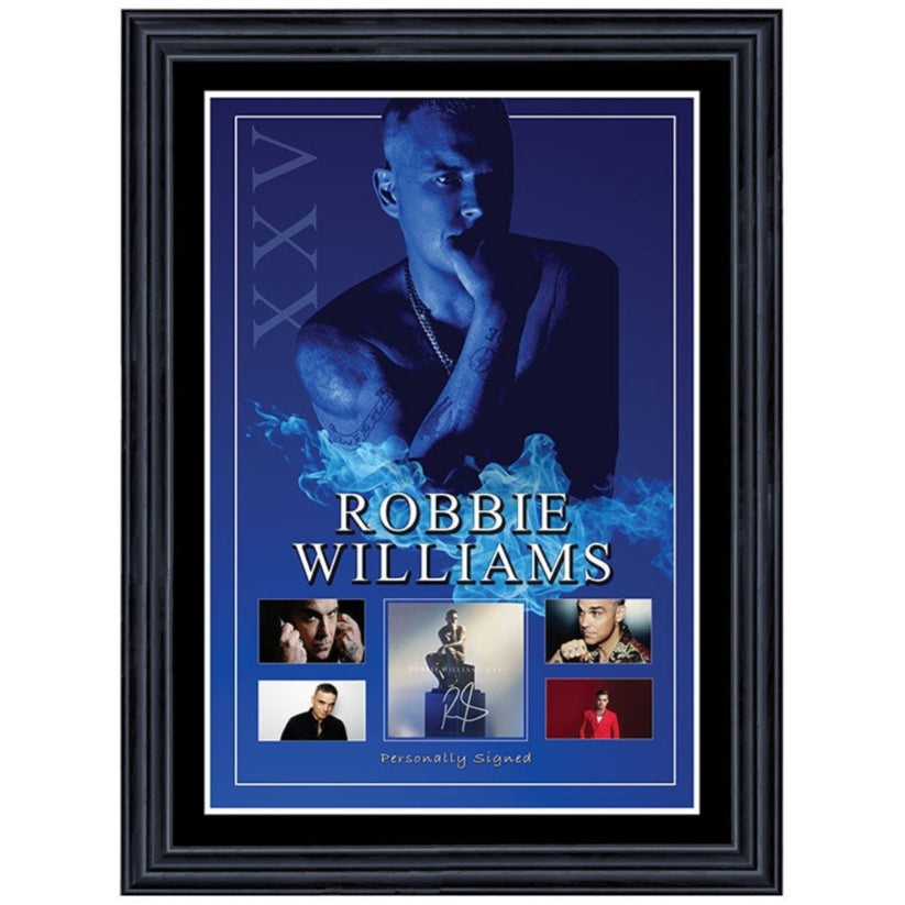 Robbie Williams XXV Signed Album Cover Framed – exclusivesignings