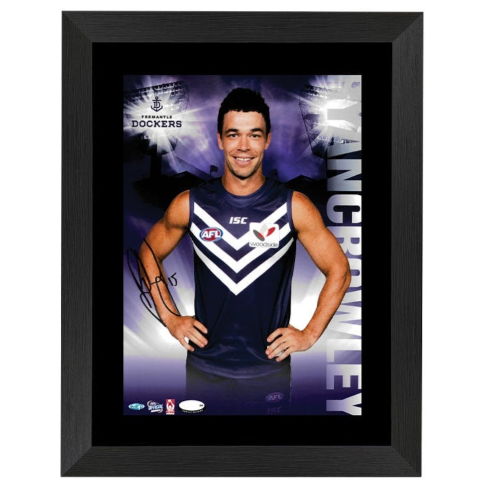 Fremantle Dockers Ryan Crowley Signed Hero Shot Framed – exclusivesignings