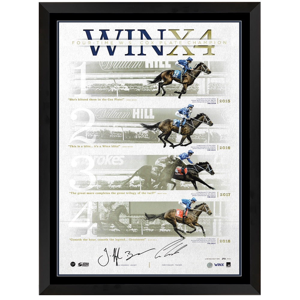 Winx Times 4 Cox Plate Champion Print Framed – exclusivesignings